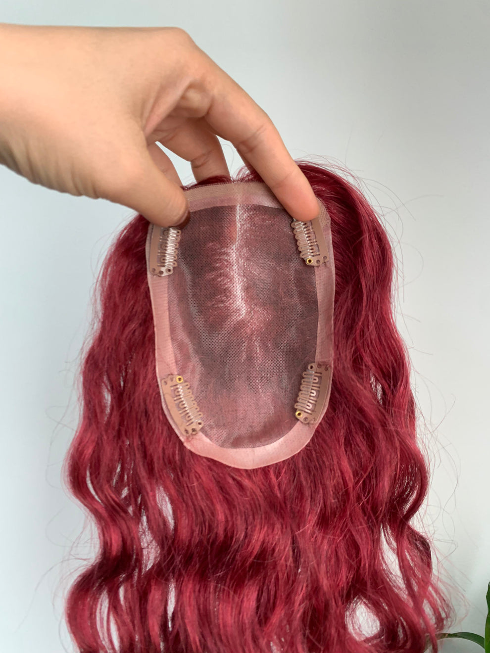 (Randy) 9*14cm Mono Base Curly Human Hair topper Without Bangs – VIVACROWN